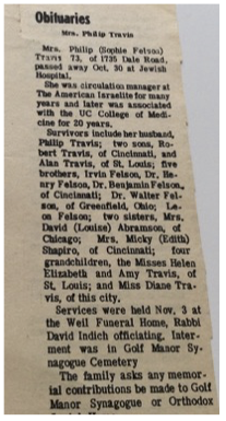 Sophie Felson Travis – The Felson Family